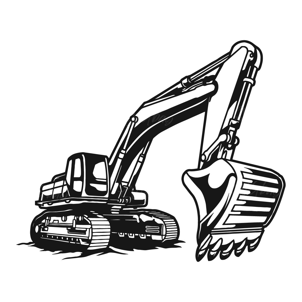 Excavator Svg | Inspire Uplift