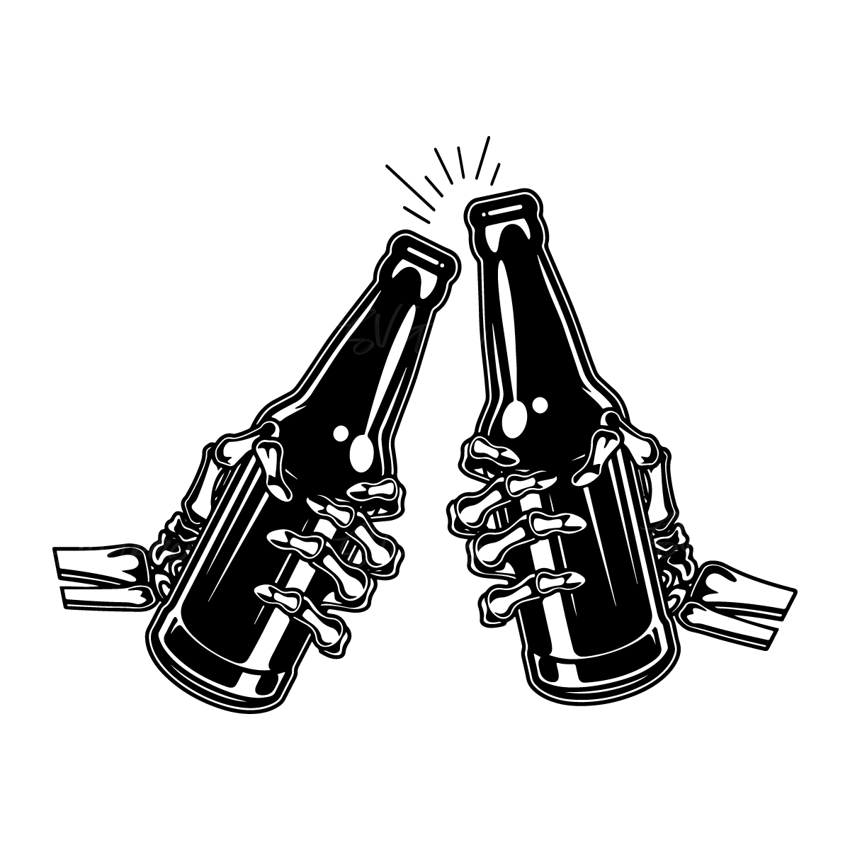 Skeleton Cheers Svg Digital Download Files | Inspire Uplift