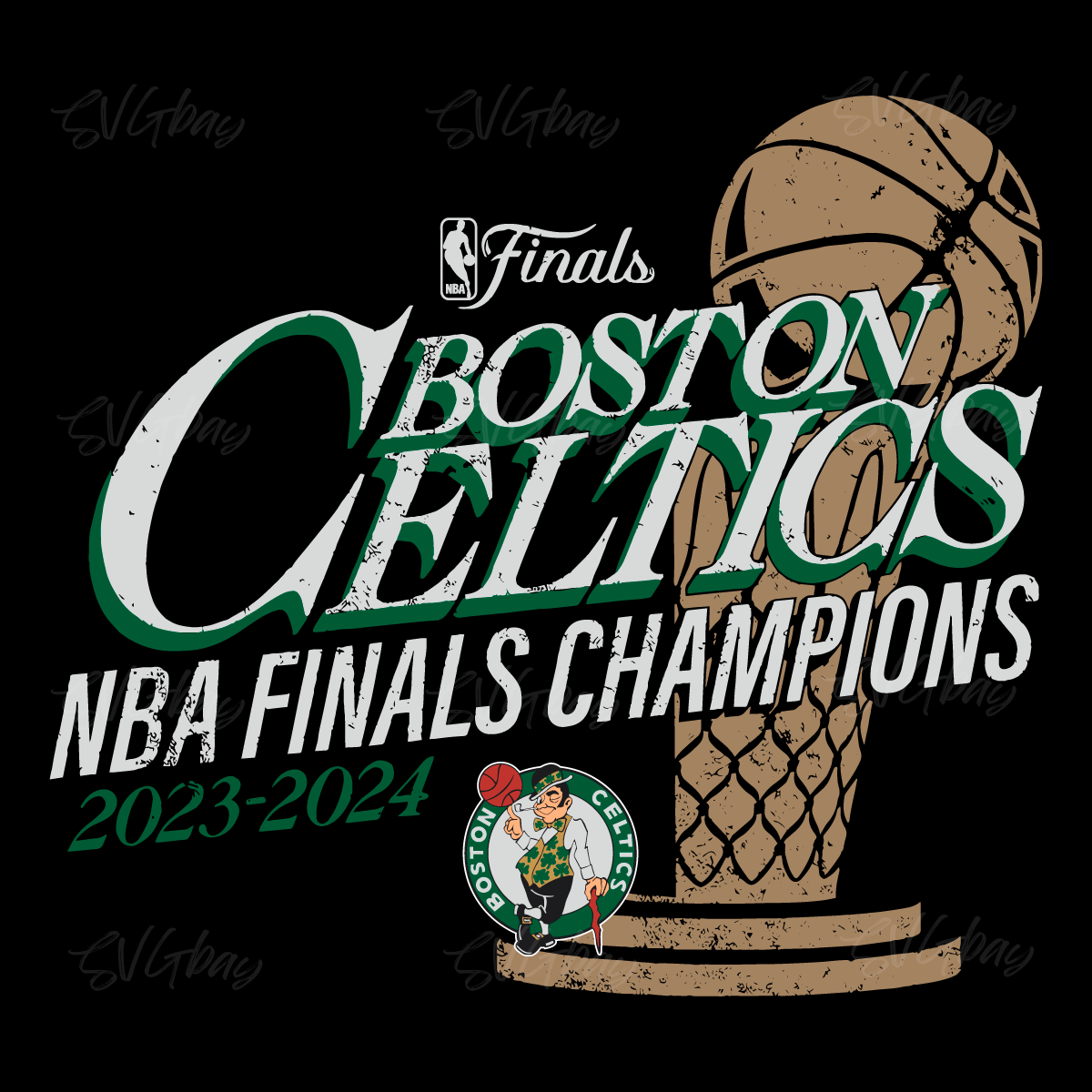 Boston Celtics 2024 NBA Finals Champions Trophy SVG - Inspire Uplift