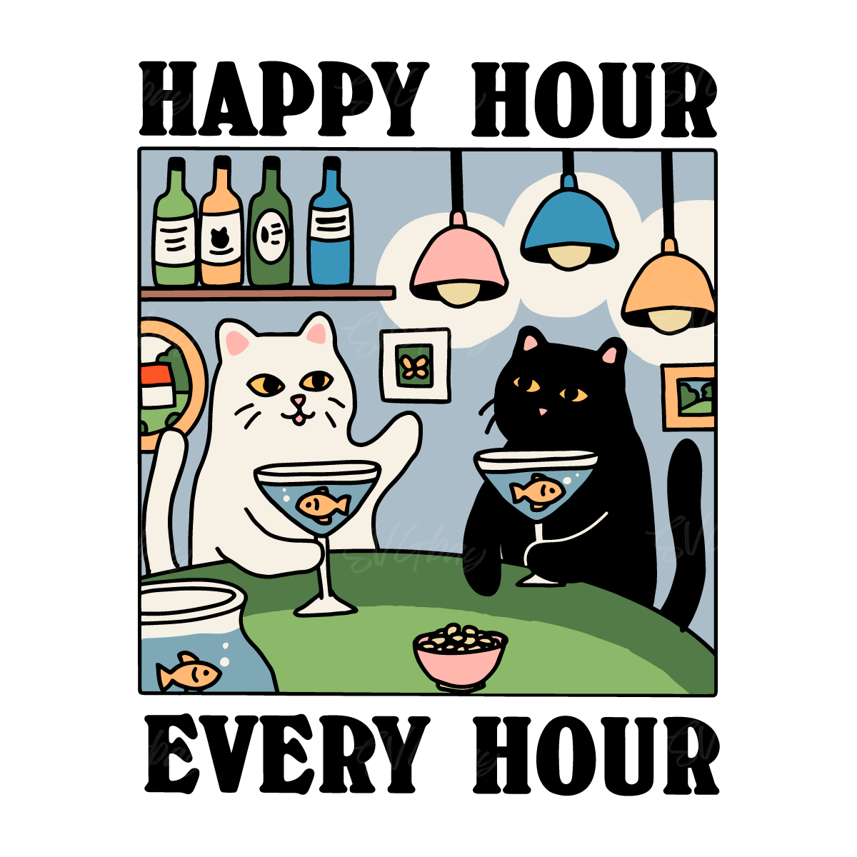 Happy Hour Every Hour Cat Meme SVG Digital Download Files | Inspire Uplift