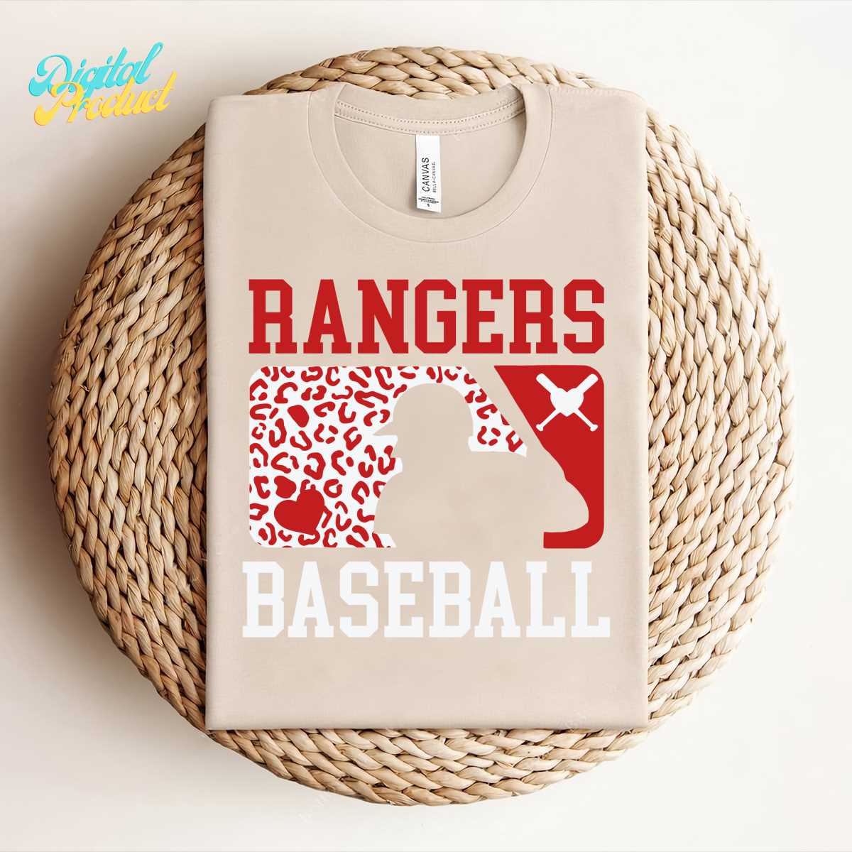 -Retro Rangers Baseball MLB Player Logo SVG | Inspire Uplift