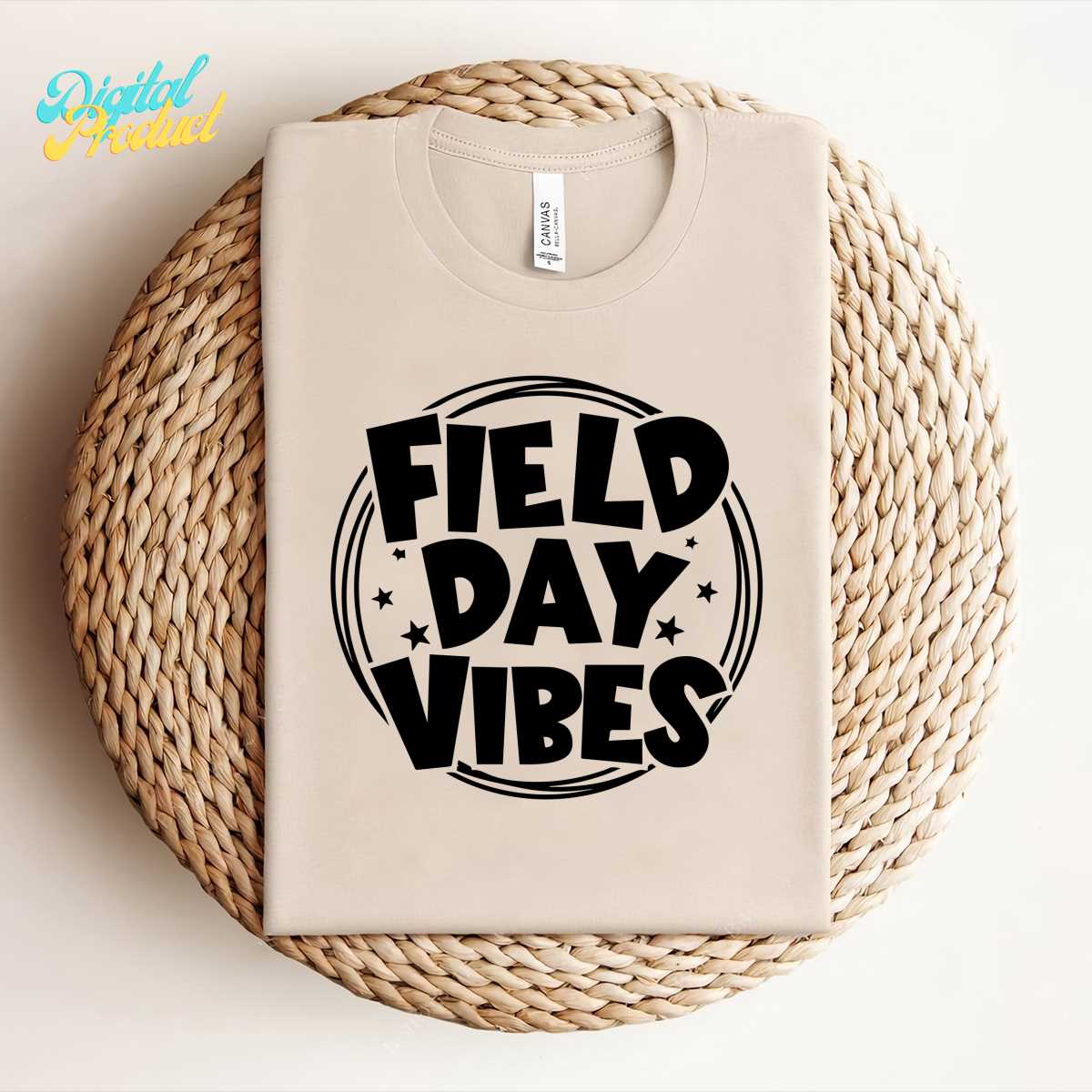 Retro Field Day Vibes Circle PNG - Inspire Uplift