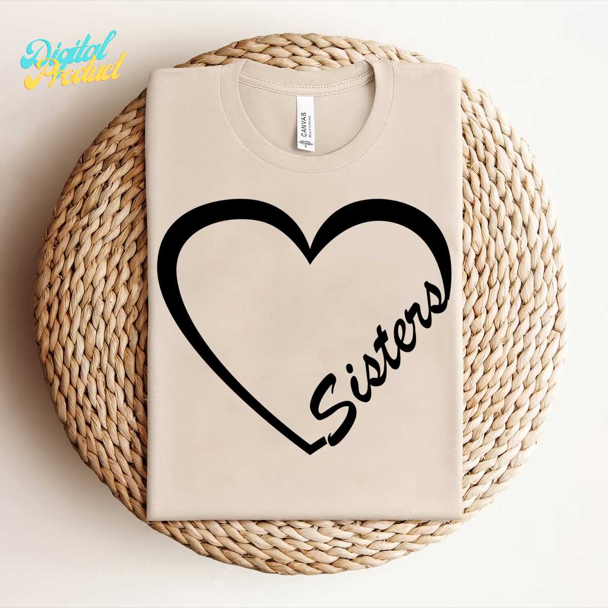 Sisters Heart SVG, Sister with Heart SVG | Inspire Uplift
