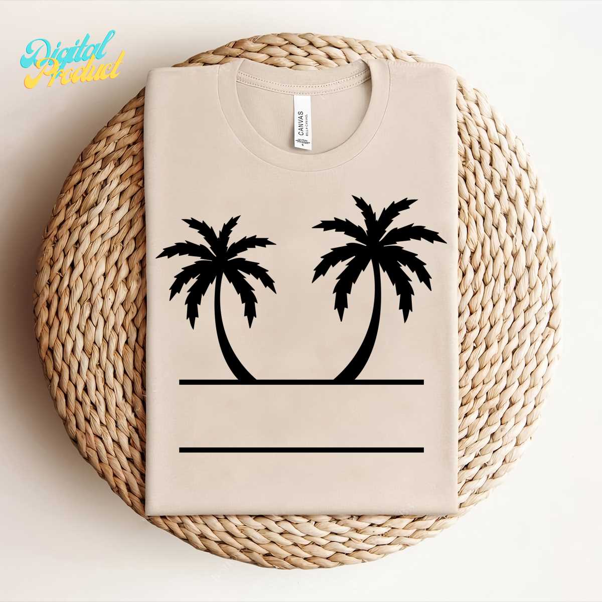 Split Palm Tree SVG, Palm Tree SVG | Inspire Uplift