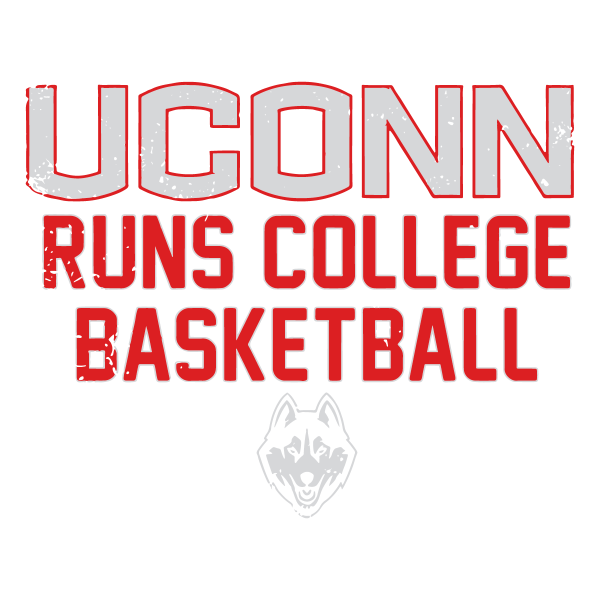 UConn Runs College Basketball Retro Svg Digital Download | Inspire Uplift