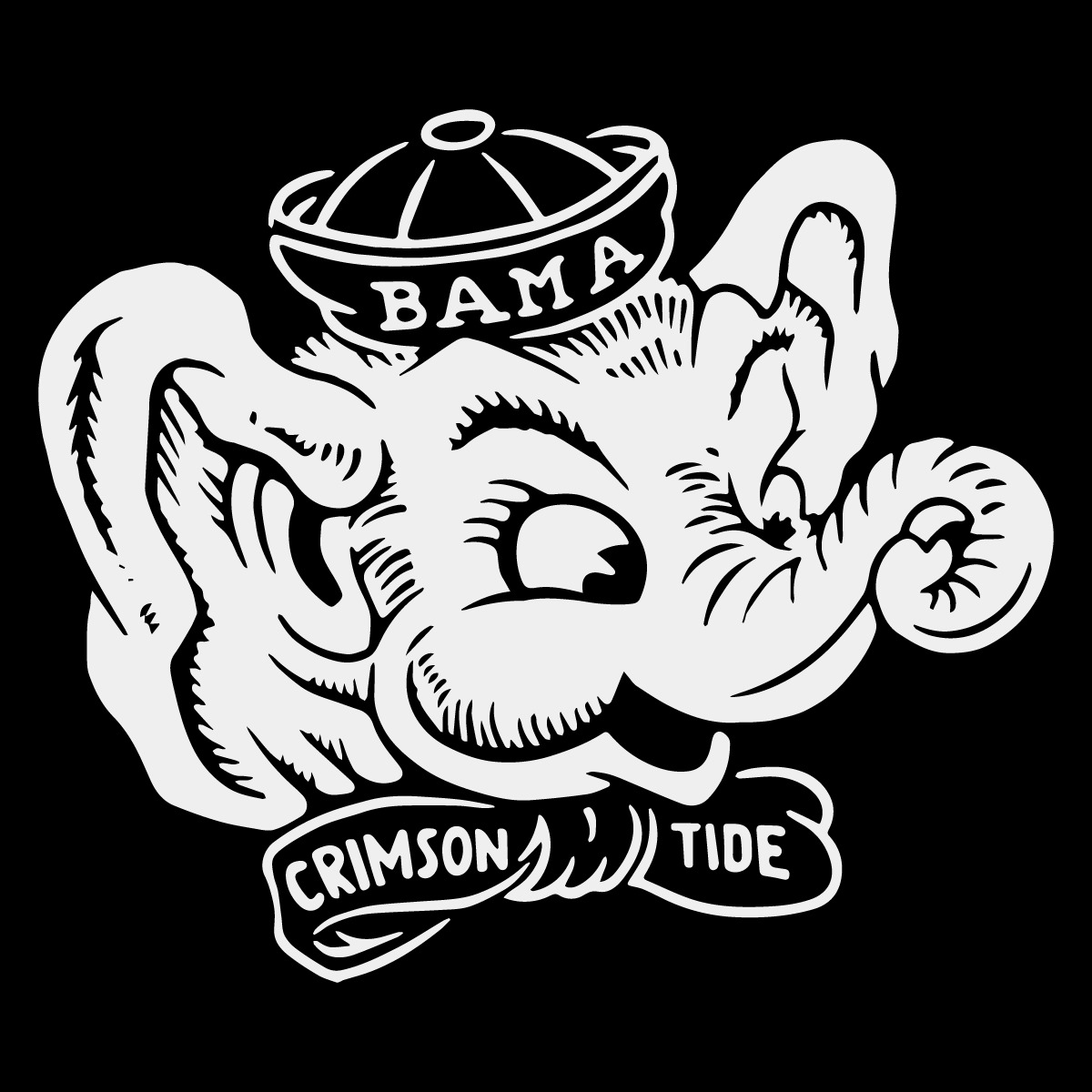 Alabama Crimson Tide Elephant Logo SVG | Inspire Uplift