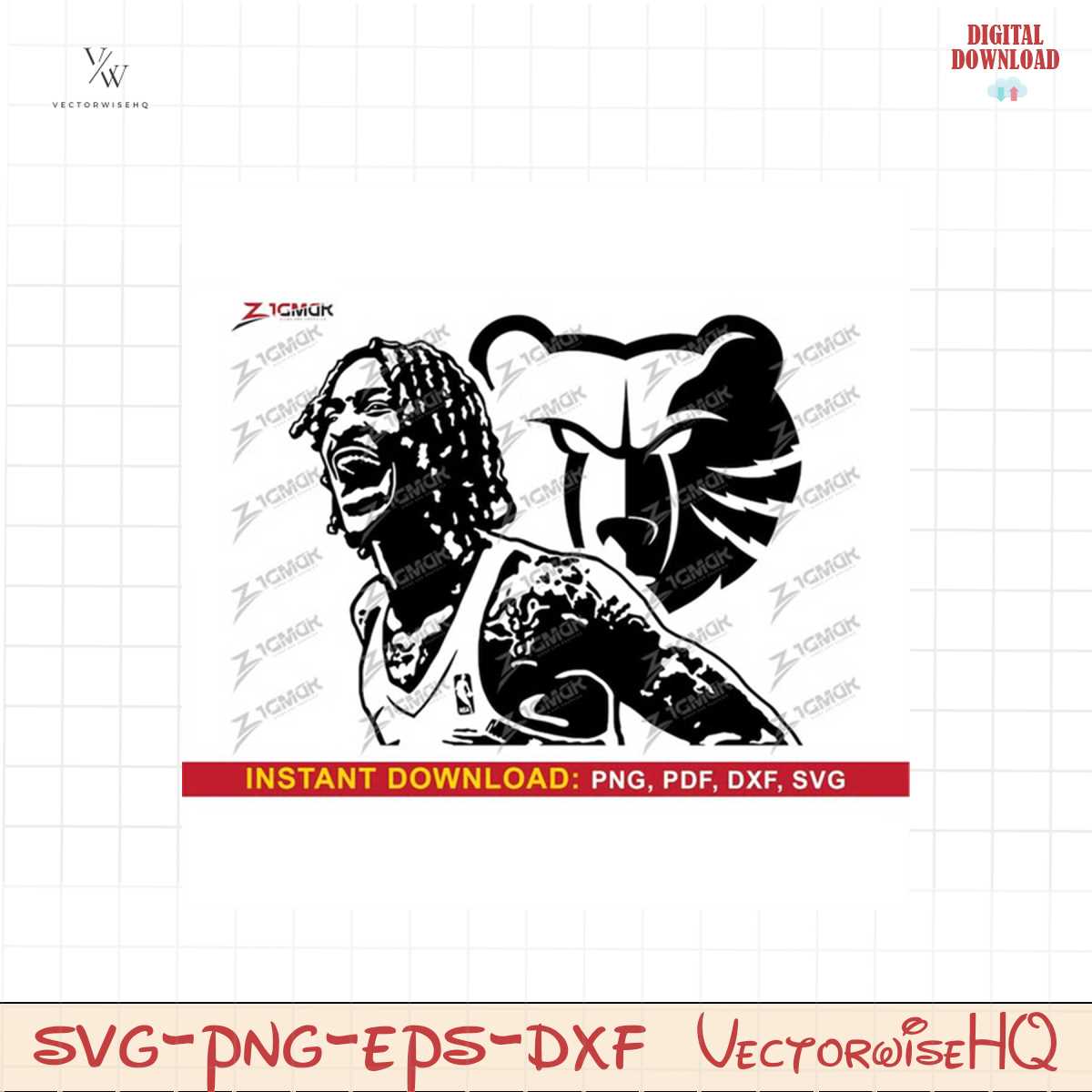 Ja Morant SVG, Instant Download, Digital Files, Png, Pdf, Dx | Inspire ...
