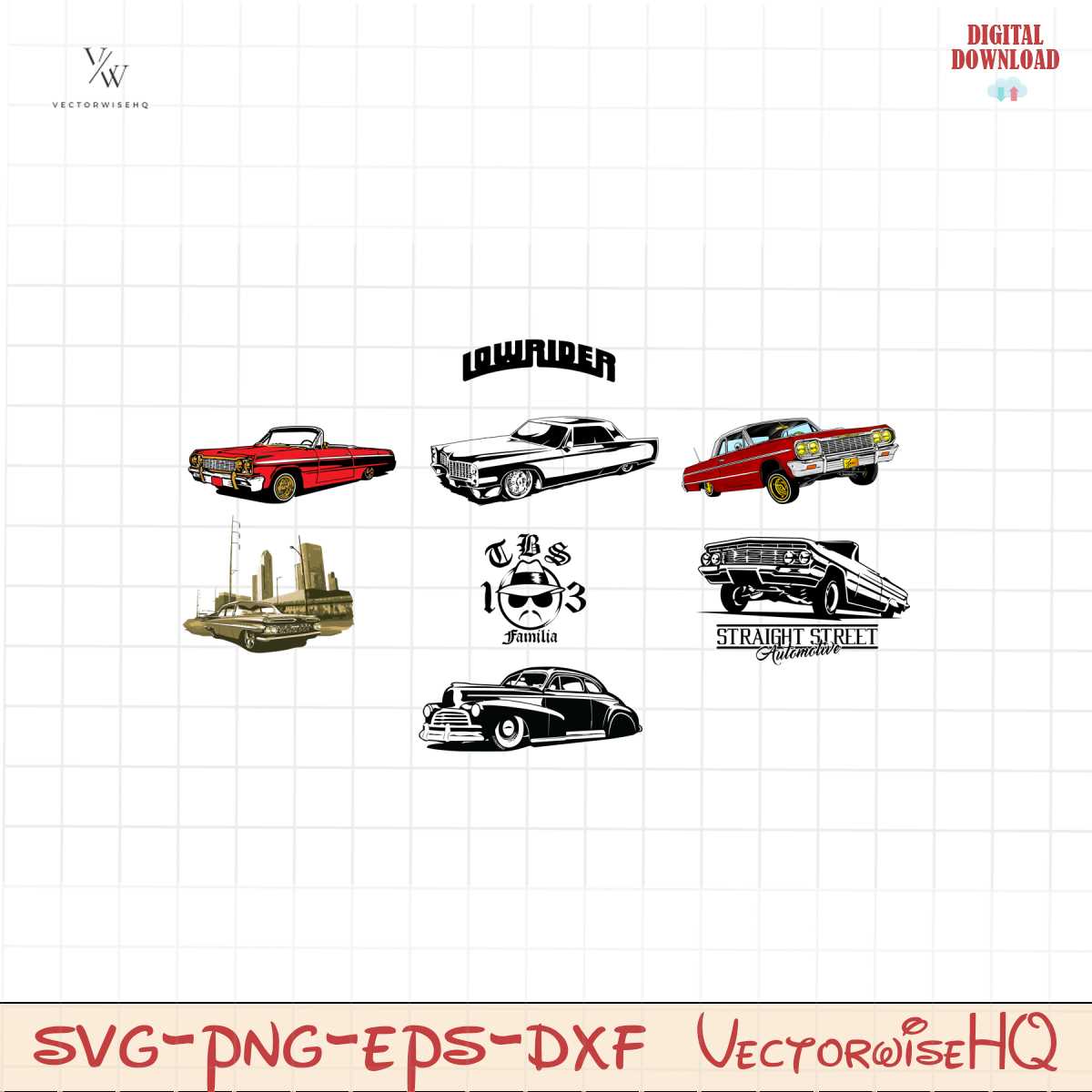 Lowrider Svg, Lowrider Vector, Lowrider Cutfile, Lowrider Cl | Inspire ...