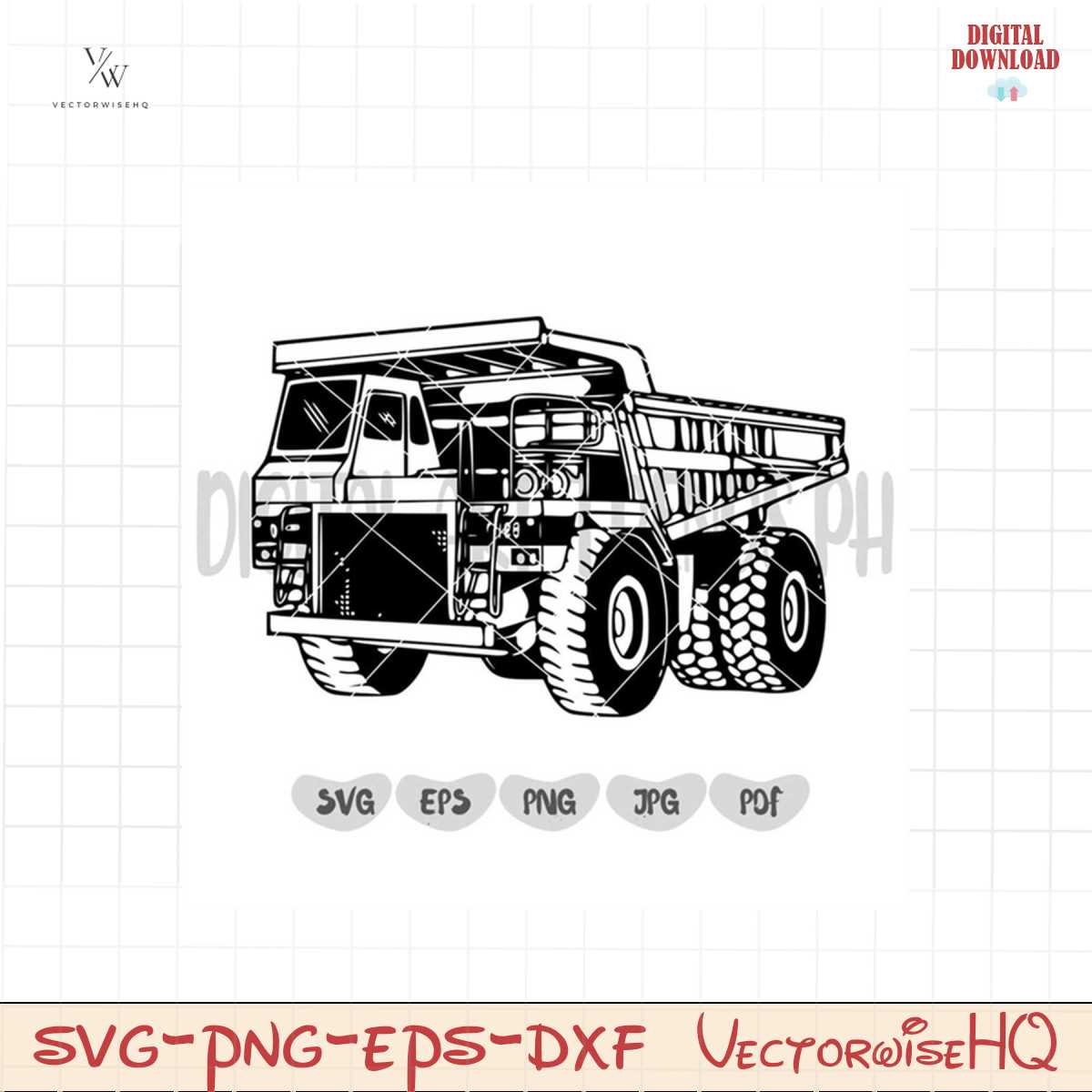 Mining Dump Truck SVG | Dump Truck SVG | Dump Truck Clipart | Inspire ...