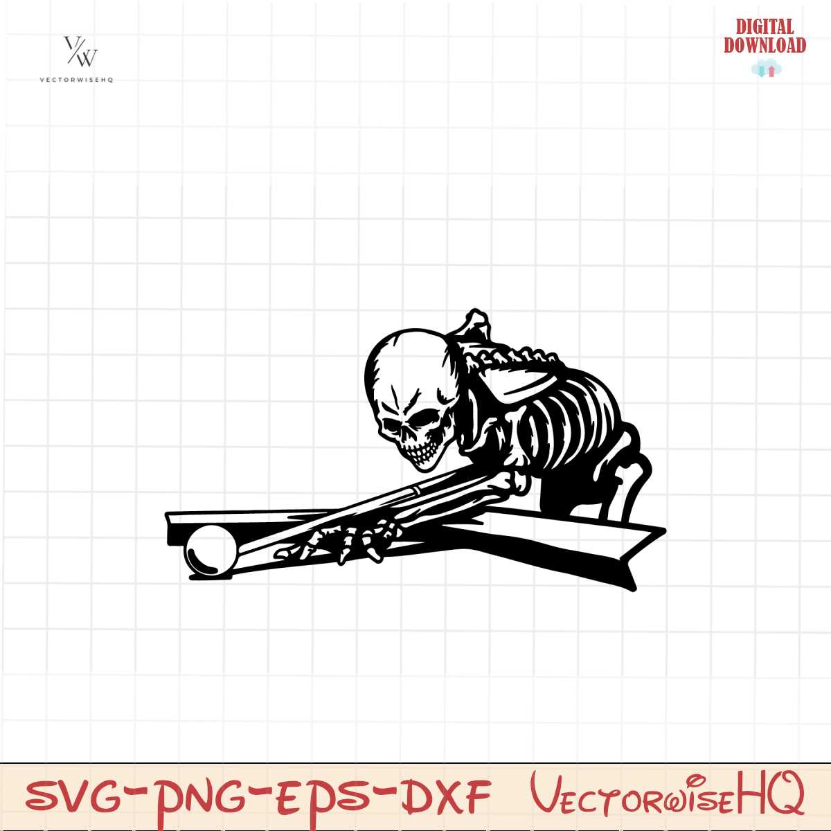 Skeleton Billiard Player SVG | Billiards SVG | Eight Ball SV | Inspire ...