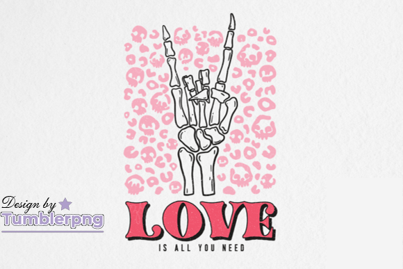 Skeleton Finger Love Valentines PNG | Inspire Uplift