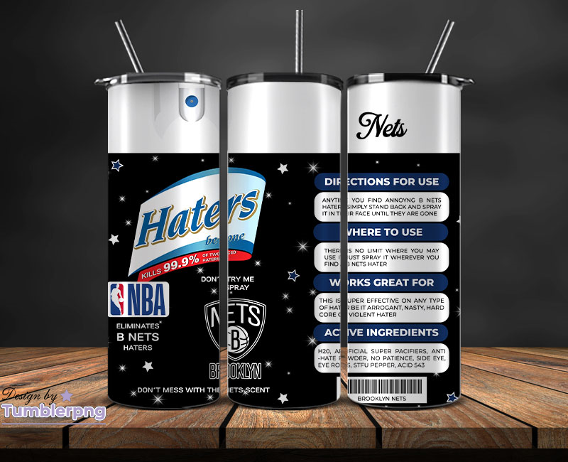 Brooklyn Nets Tumbler Wrap, Basketball Design,NBA Teams,NBA - Inspire ...