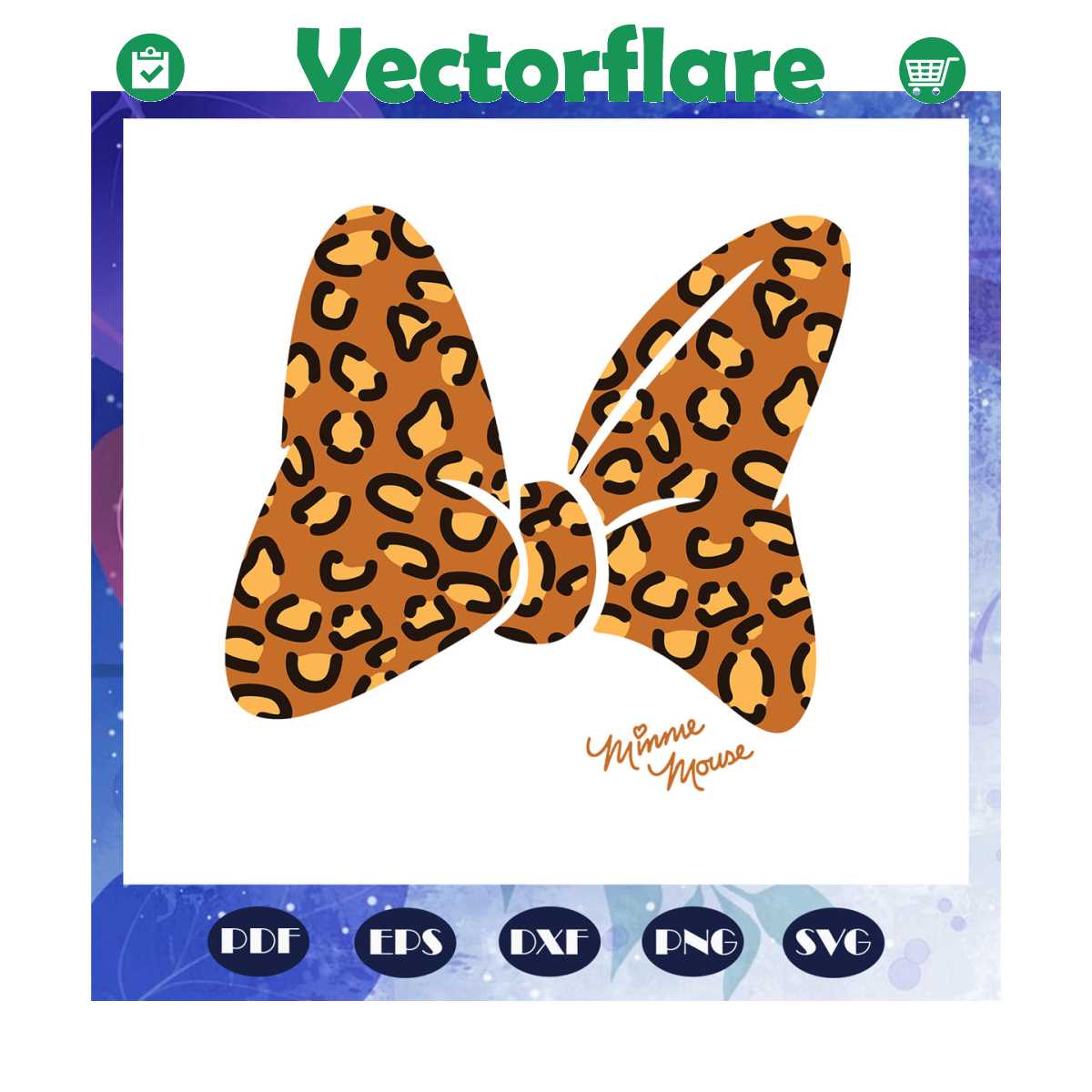Womens Disney Minnie Mouse Leopard Print Bow svg, disney shi - Inspire ...