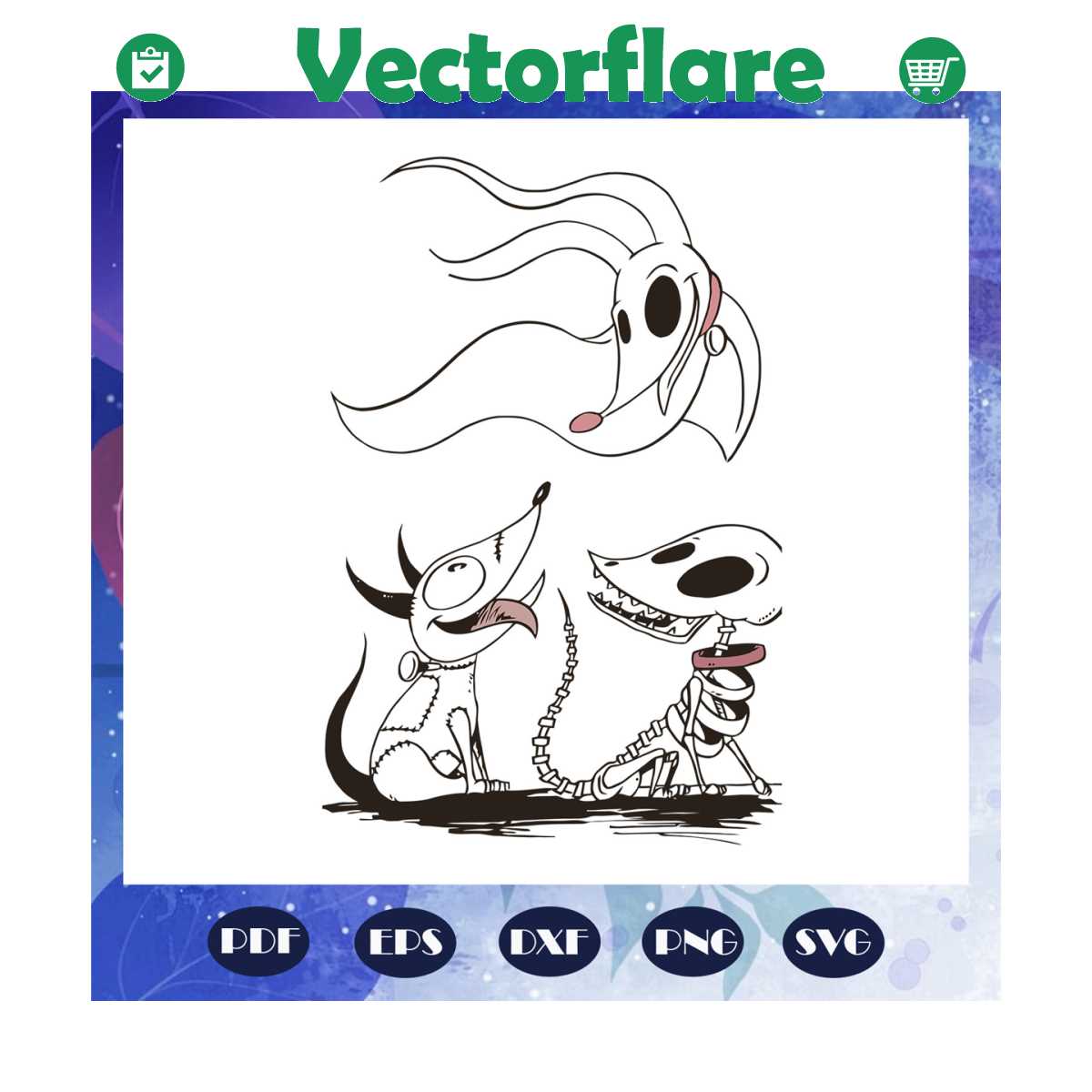 Zero dog svg, the nightmare before christmas, jack skellingt | Inspire ...