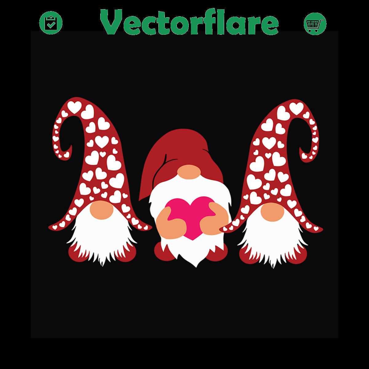 Three Gnomes Holding Hearts Svg Files For Silhouette Files Inspire
