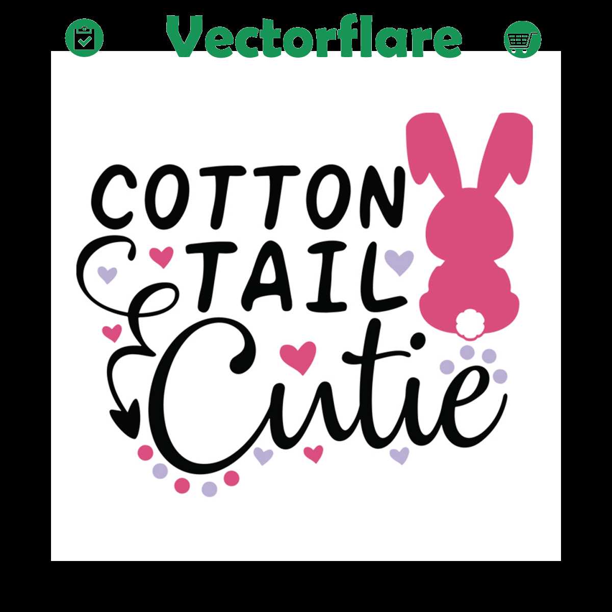 Cotton tail cutie svg, Bunny tail svg, Easter Girl Svg For S | Inspire ...