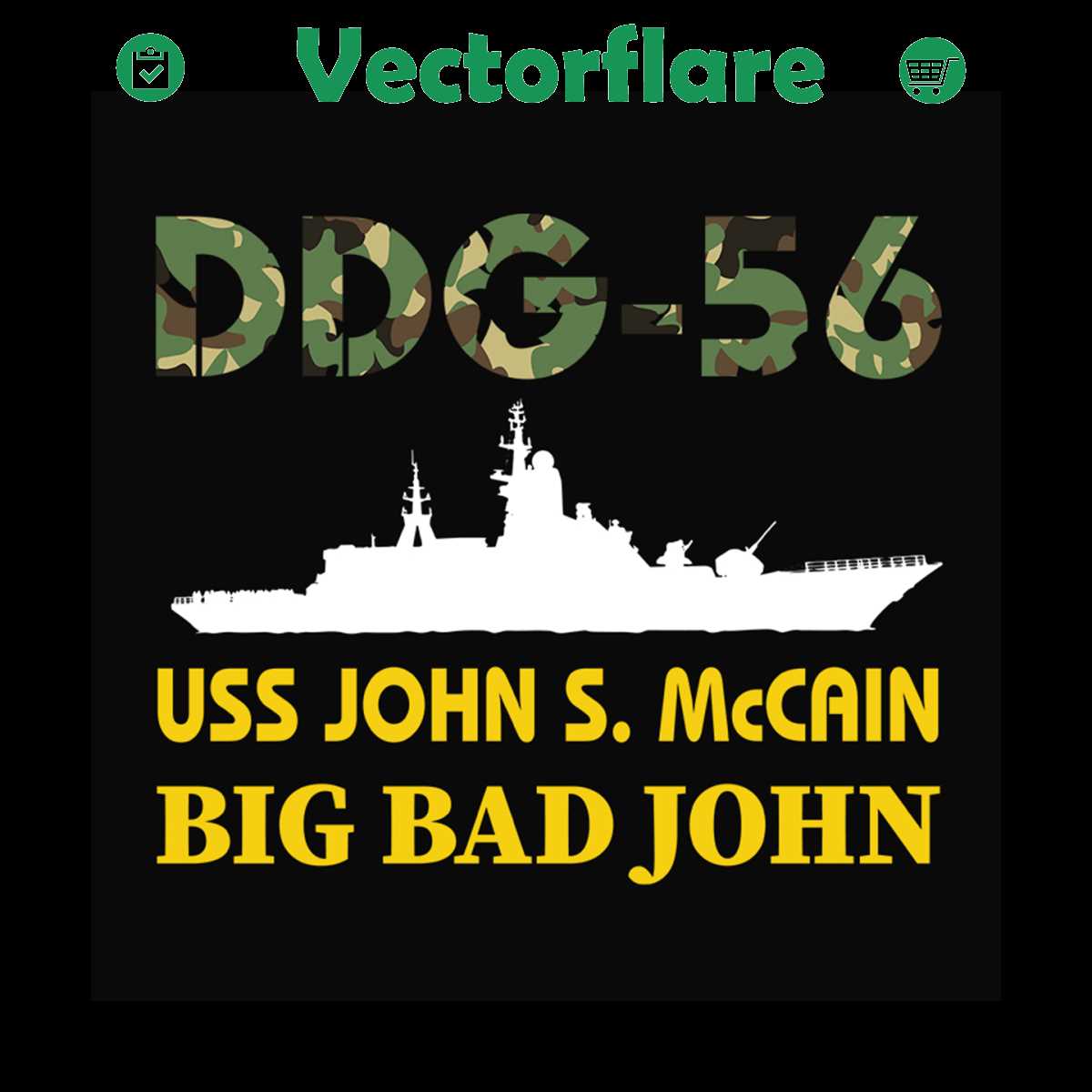 DDG56 USS John S. McCain big bad john SVG Files For Silhouet | Inspire ...