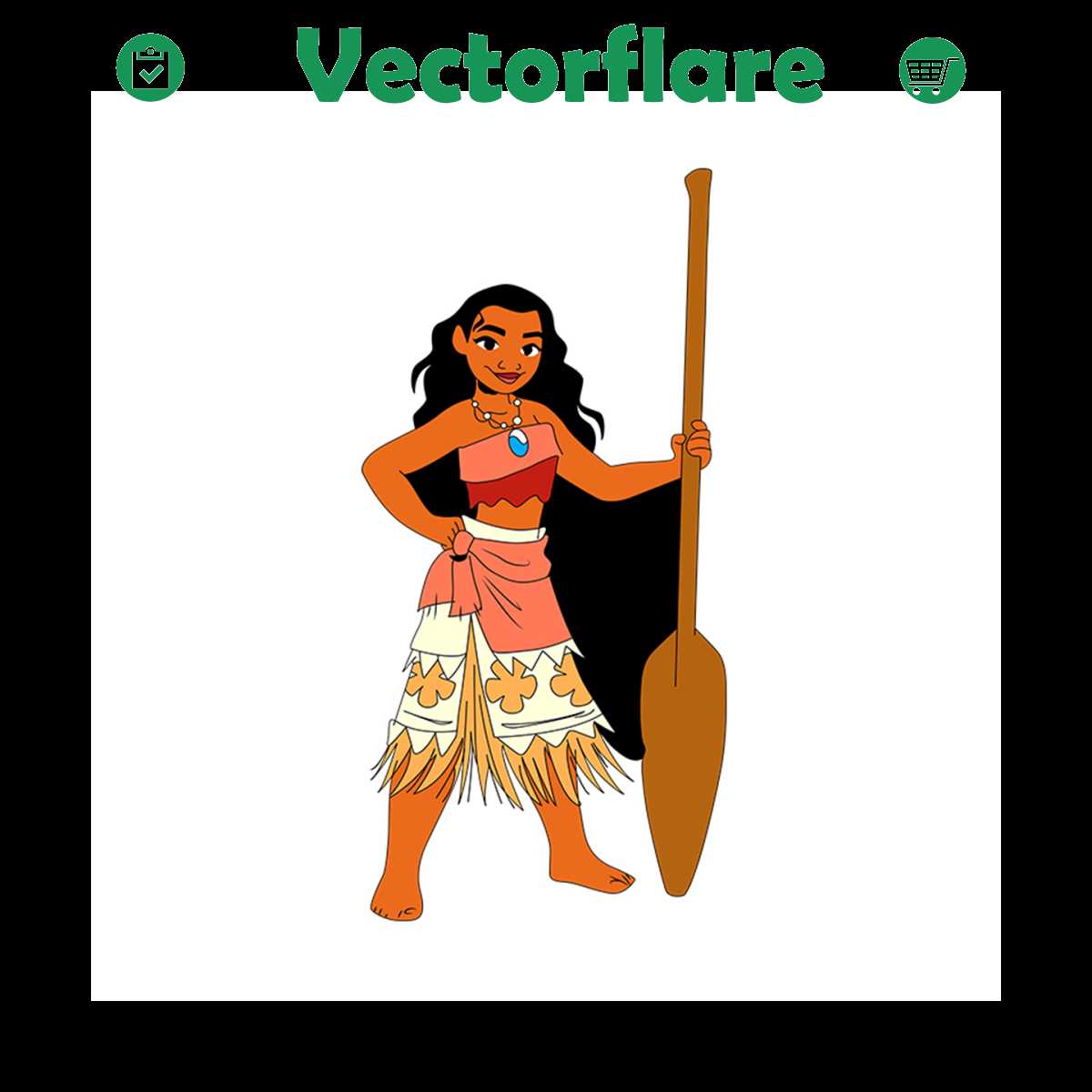 Moana vector clipart, disney svg, digital file, silhouette - Inspire Uplift