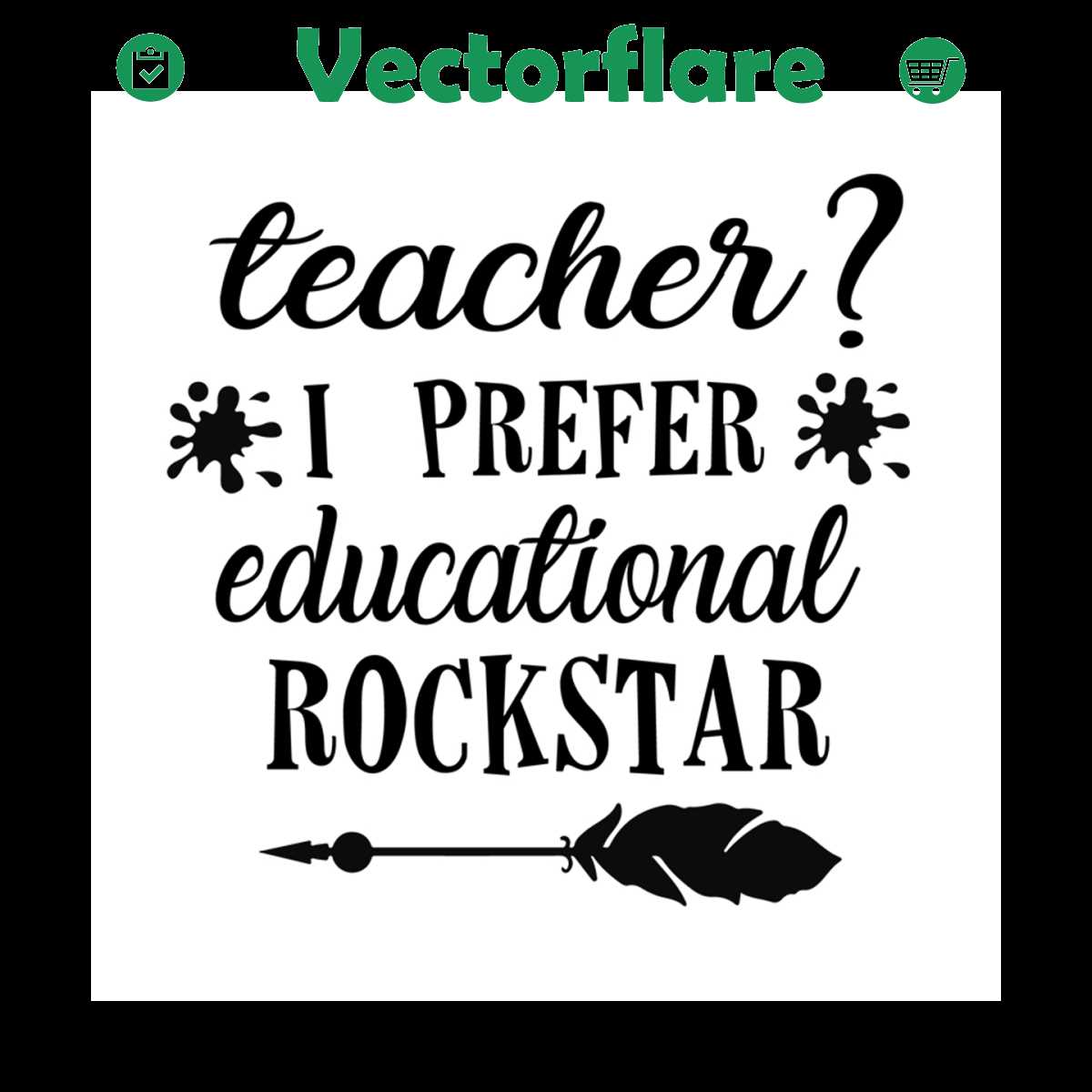 Teacher I prefer education rockstar SVG Files For Silhouette | Inspire ...