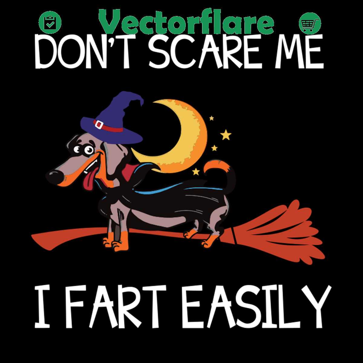 Do not scare me I fart easily SVG, Halloween Dachshund dog S | Inspire ...