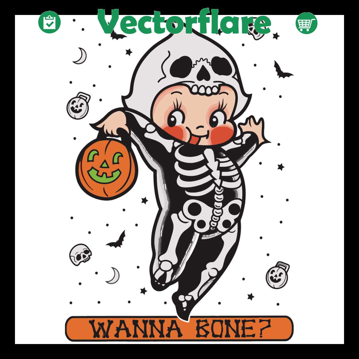 Wanna Bone Svg, Halloween Svg, Baby Svg, Bone Svg, Pumpkin S - Inspire ...