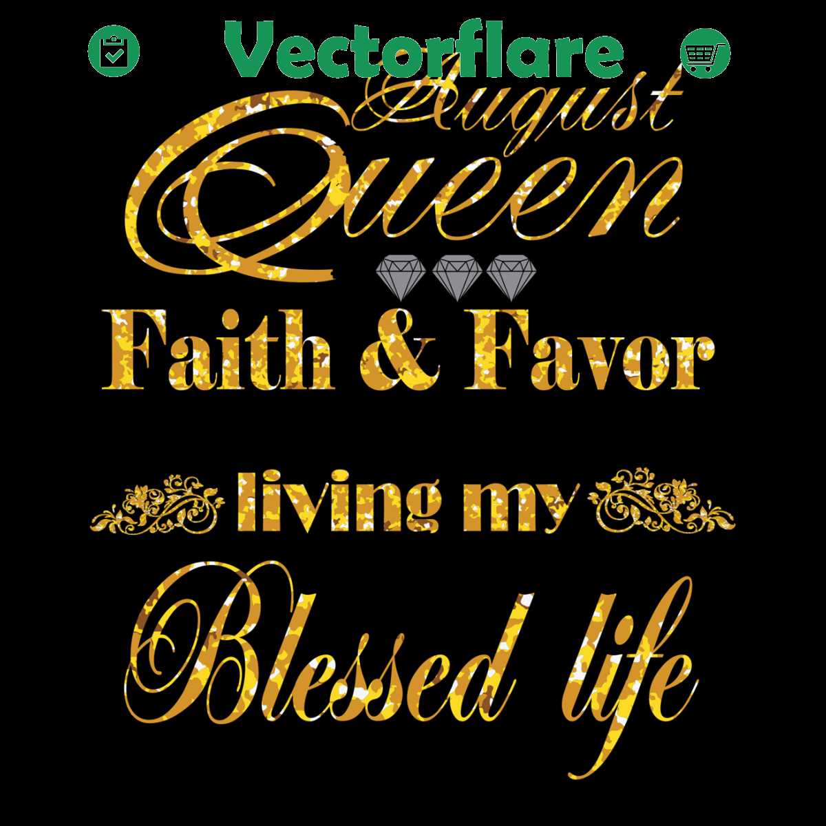 August Queen Faith And Favor Living My Blessed Life Svg, Bir | Inspire ...