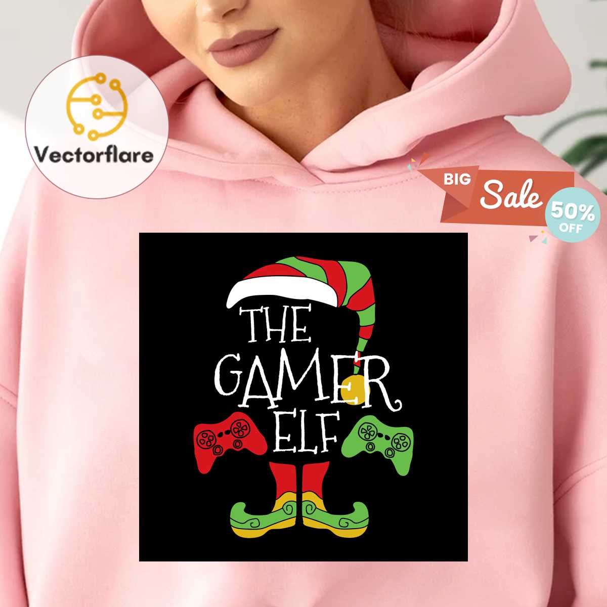 The Gamer Elf Game Controller Svg, Christmas Svg, Xmas Svg, | Inspire ...