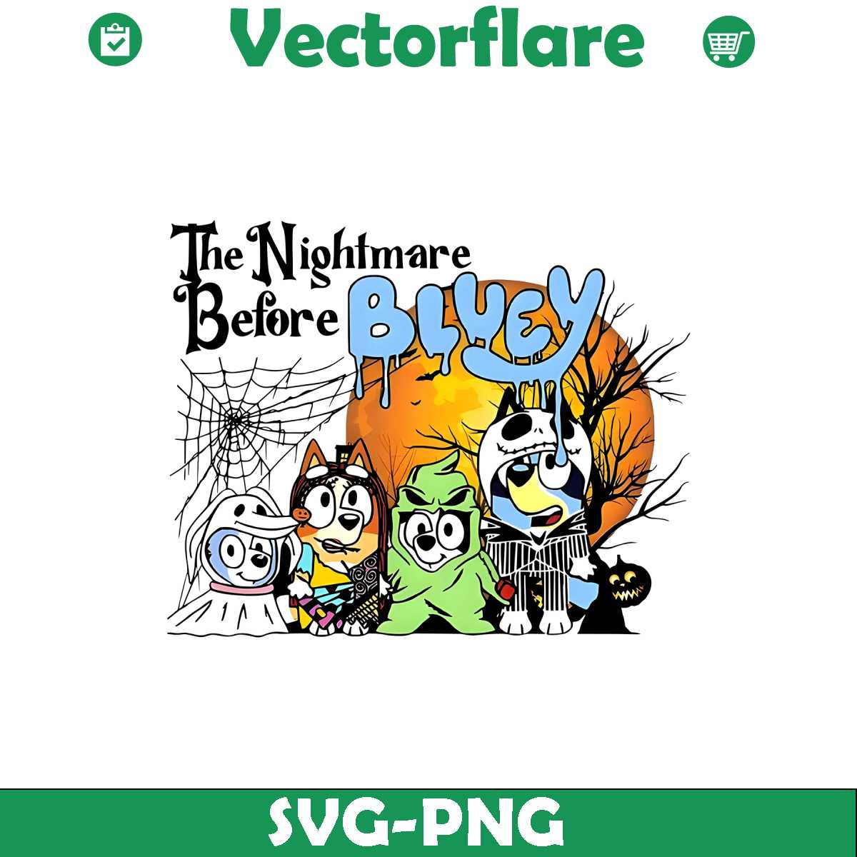 The nightmare before bluey halloween PNG, Bluey Halloween PN - Inspire ...