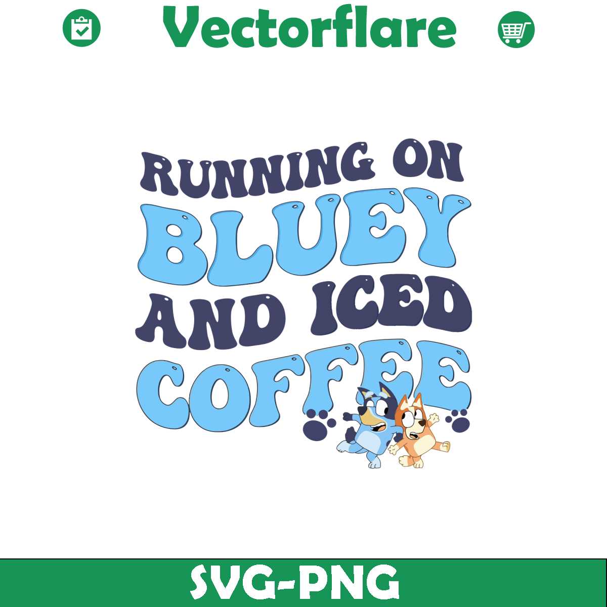 Running on bluey and iced coffee PNG file, Bluey PNG - Inspire Uplift
