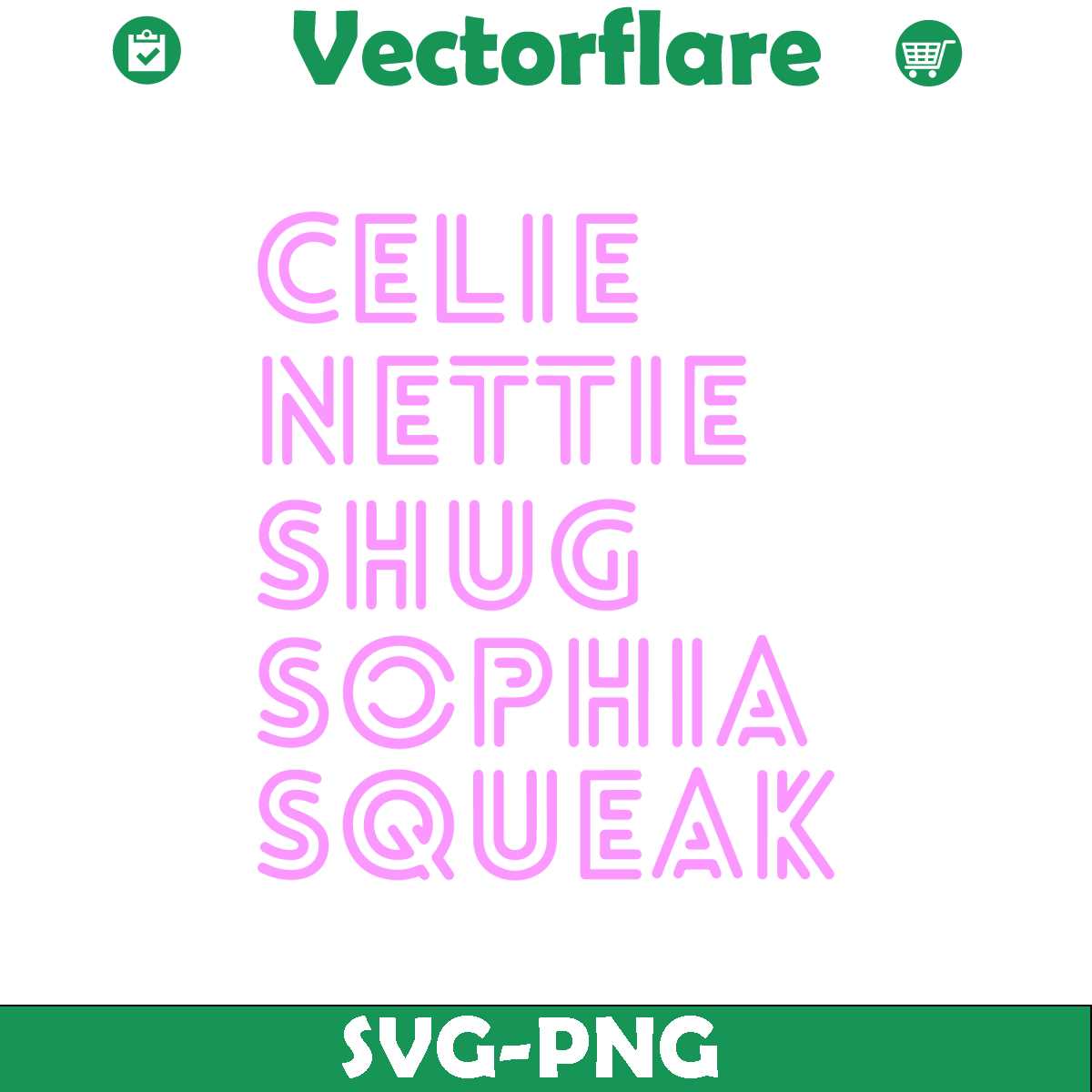 Celie Nettie Shug Sophia Squeak Movie SVG | Inspire Uplift