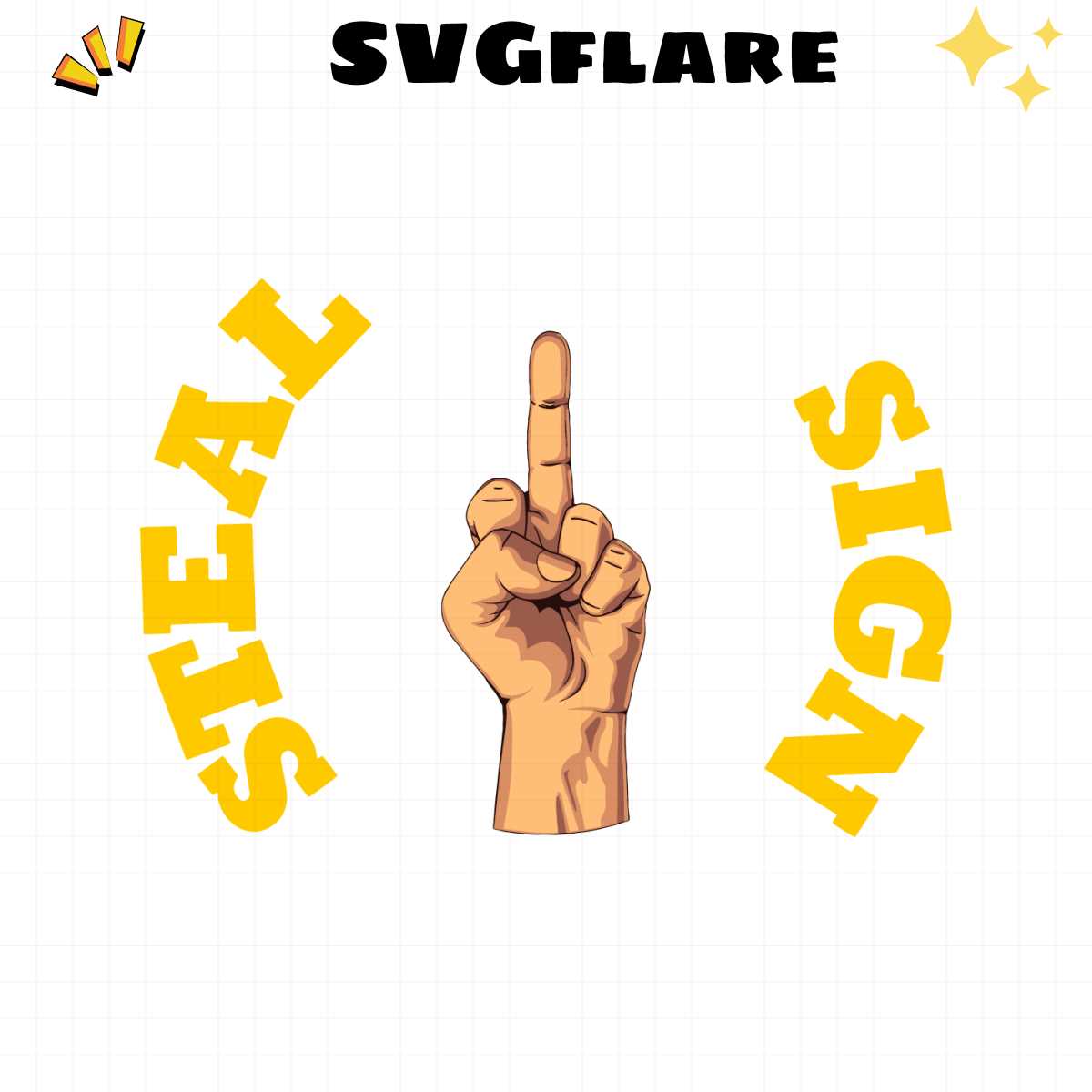 Middle Finger Michigan Sign Stealing Free Harbaugh Svg | Inspire Uplift