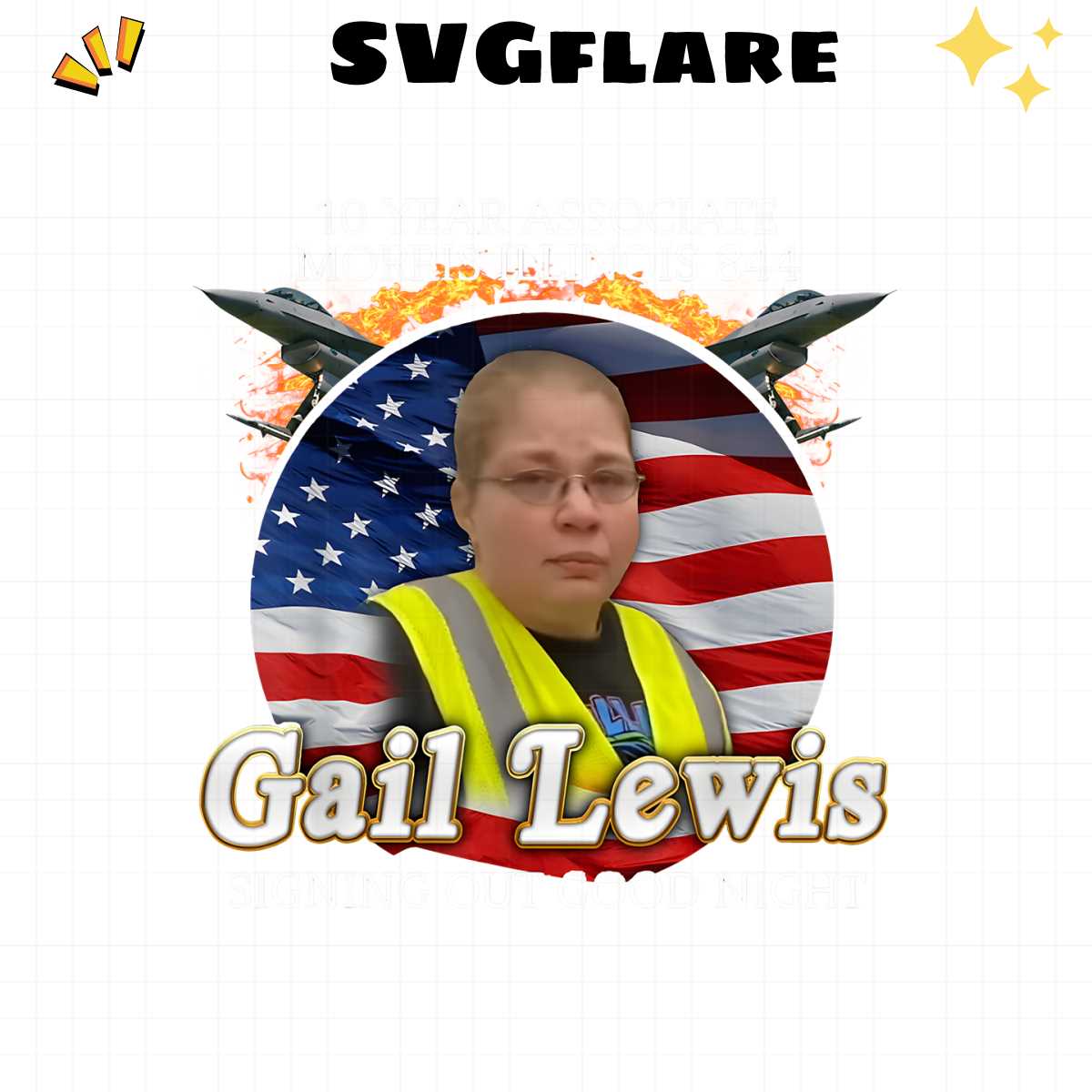 Gail Lewis Meme Signing Out Good Night PNG - Inspire Uplift