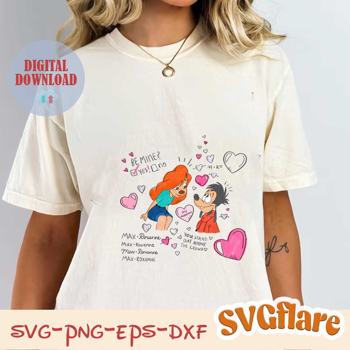 Disney A Goofy Movie Max and Roxanne PNG | Inspire Uplift