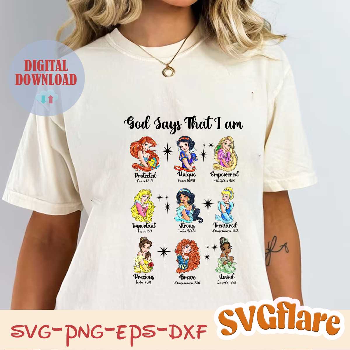 God says I am princess bible verses image png digital file s | Inspire ...