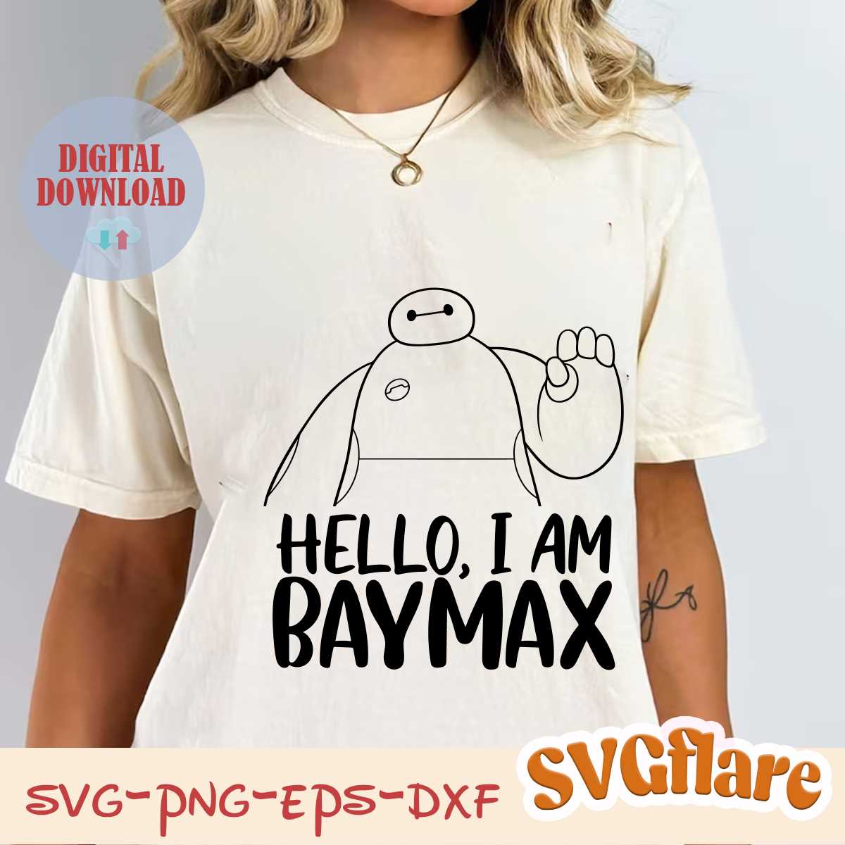 Hello I'm Baymax SVG Big Hero png clipart , Disneyland ears | Inspire ...