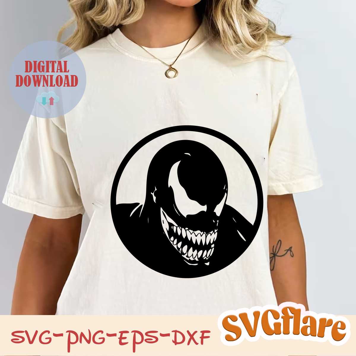 Venom Silhouette 011 Svg Dxf Eps Pdf Png, Cricut, Cutting fi | Inspire ...