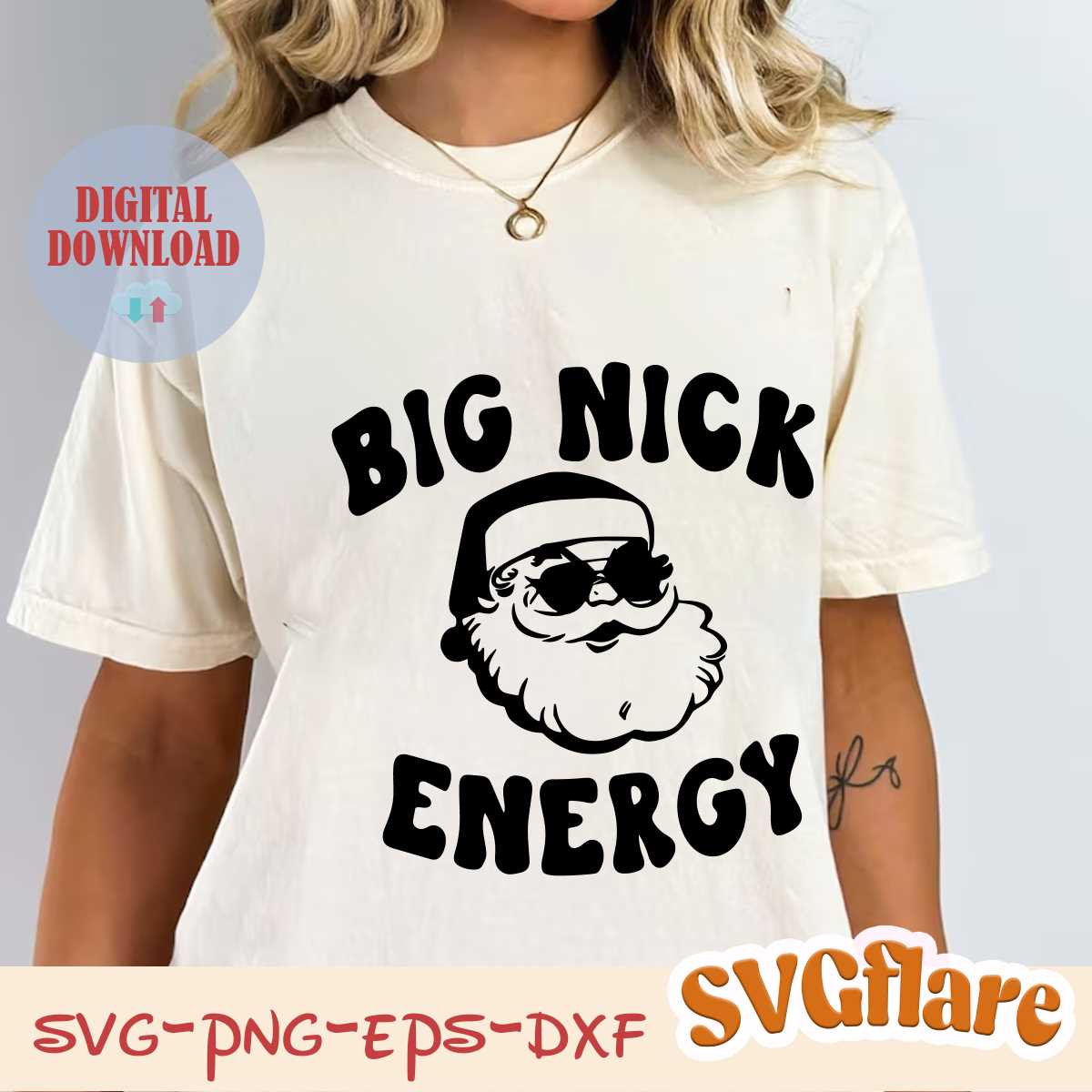 Big Nick Energy SVG,PNG, Funny Santa svg, Funny Christmas sv | Inspire ...