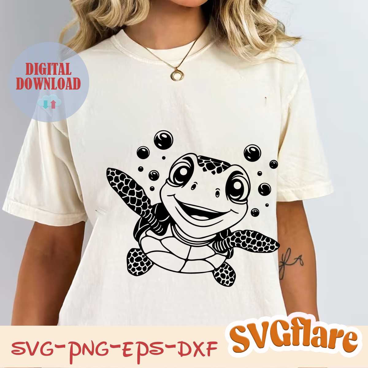 Cute Turtle SVG Swimming Water Summer Island Diving Sea Ocea | Inspire ...