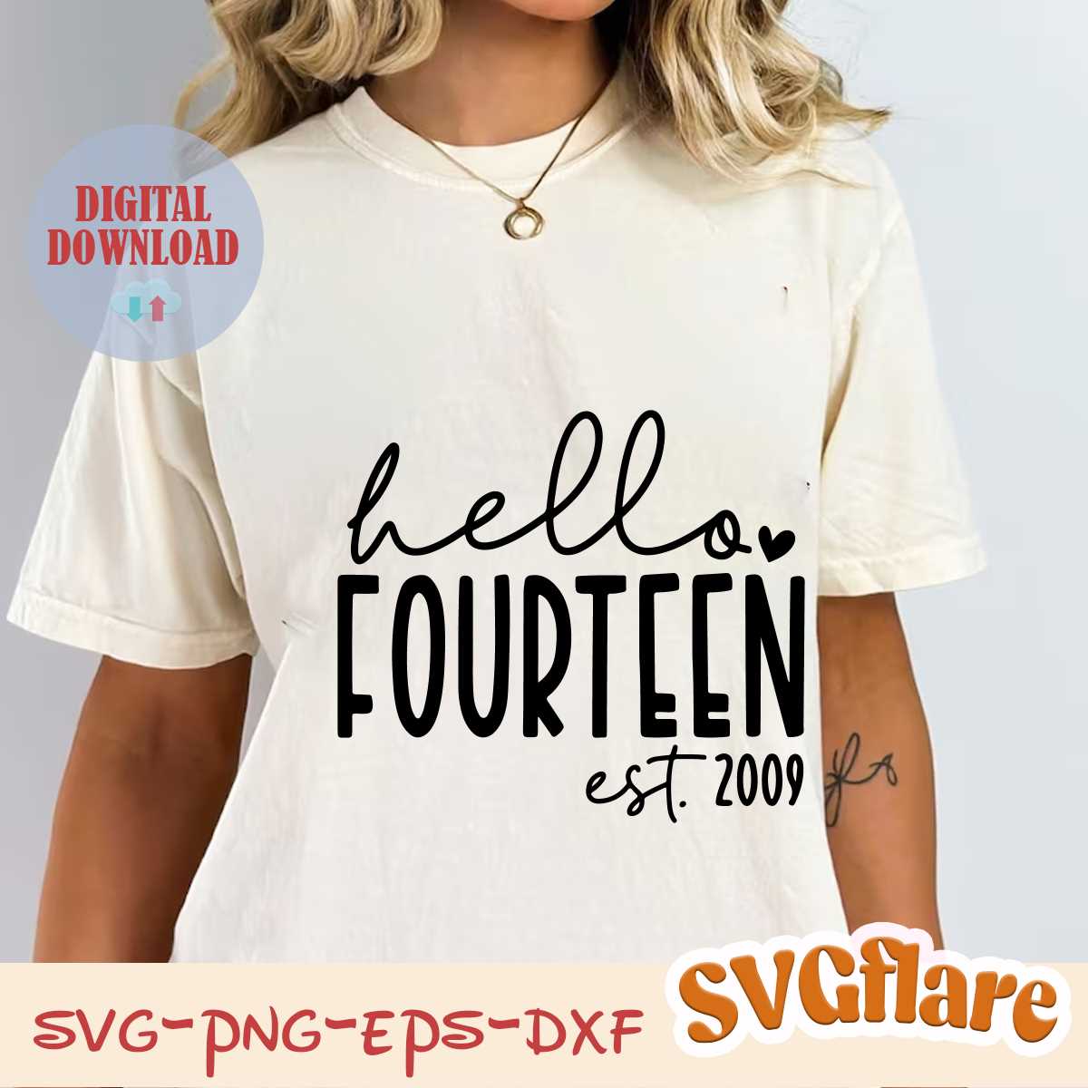 Hello Fourteen SVG, PNG, 14th Birthday Svg, 14 Svg, 14th Bir - Inspire ...