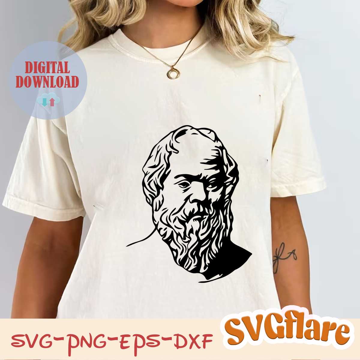 Socrates SVG PNG JPG Clipart Digital Cut File Download for C | Inspire ...