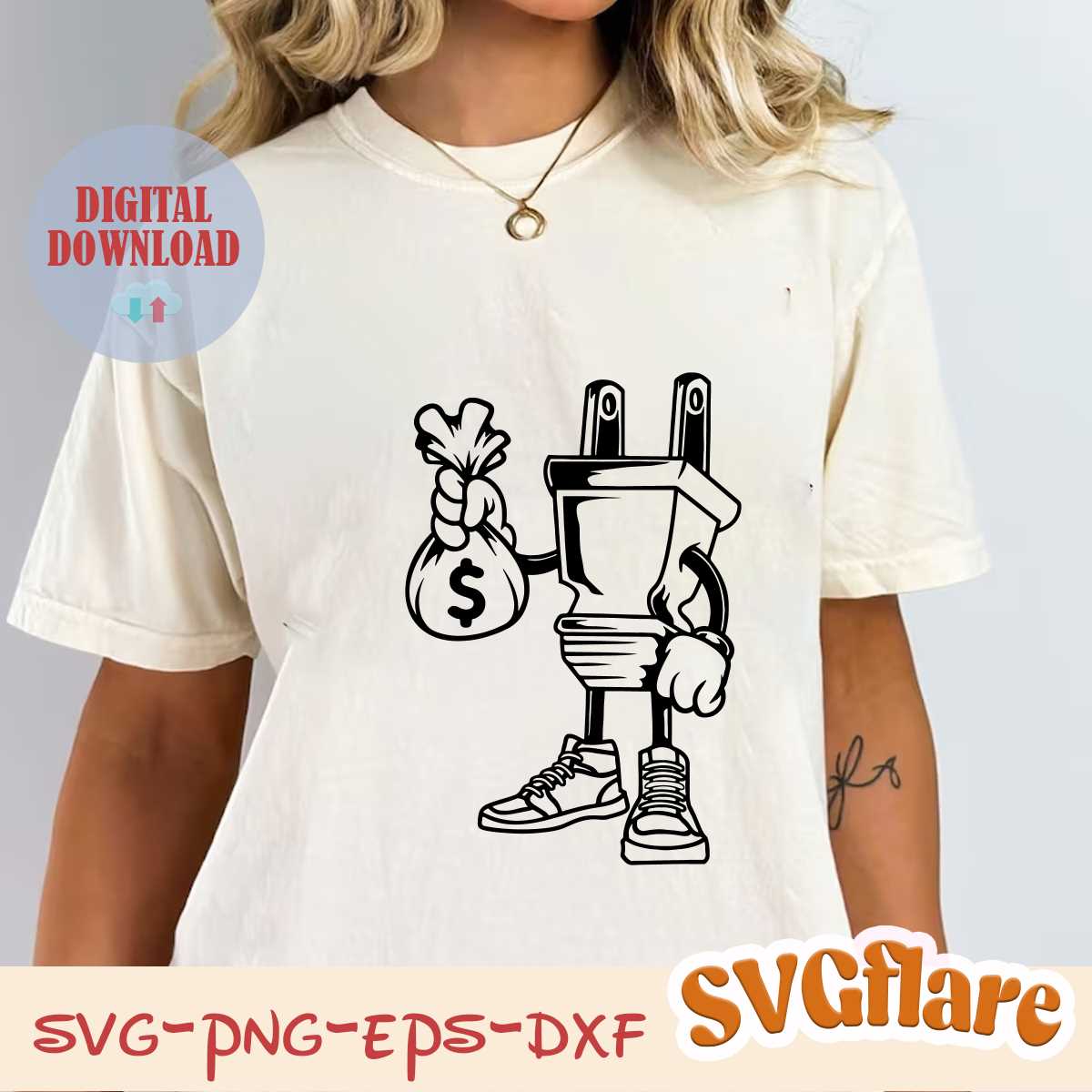Electrical Plug Money Bag SVG | Hip Hop Rapper Gangster Svg | Inspire ...