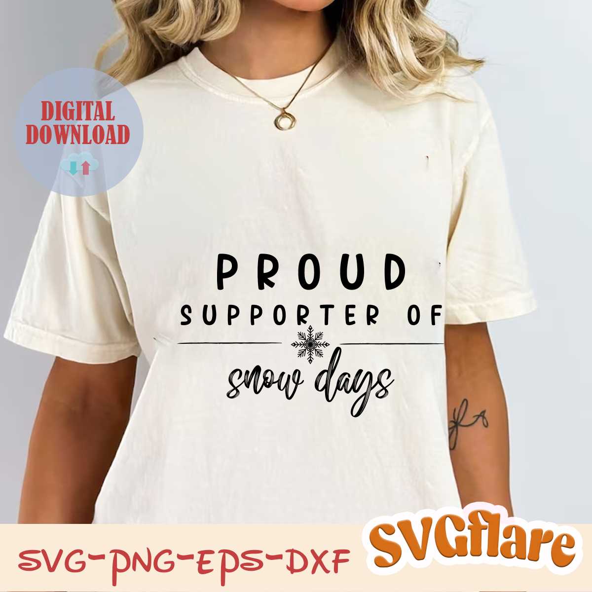 Proud Supporter of Snow Days SVG PNG File, Snowflake Svg, In | Inspire ...