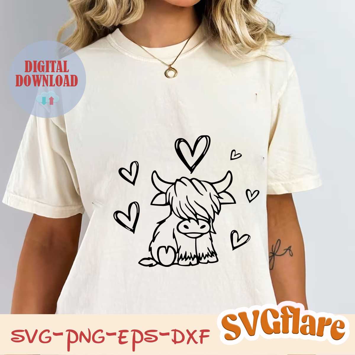 Baby Cow svg Highland Cow svg Cuttable Design SVG PNG dxf Ep - Inspire ...