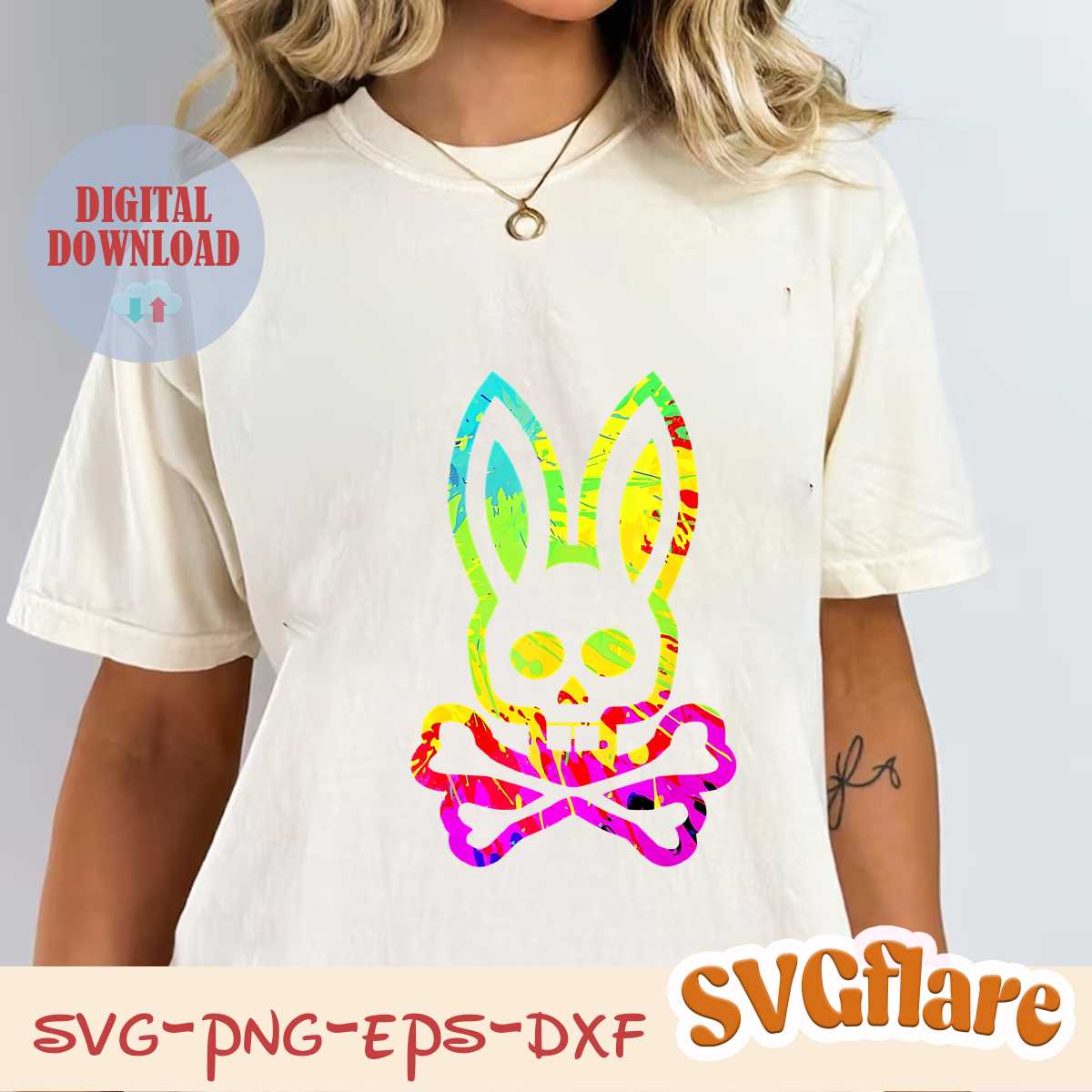 Psychedelic Bunny Png, PsychoBunnies Png, Skull Bunny Easter | Inspire ...