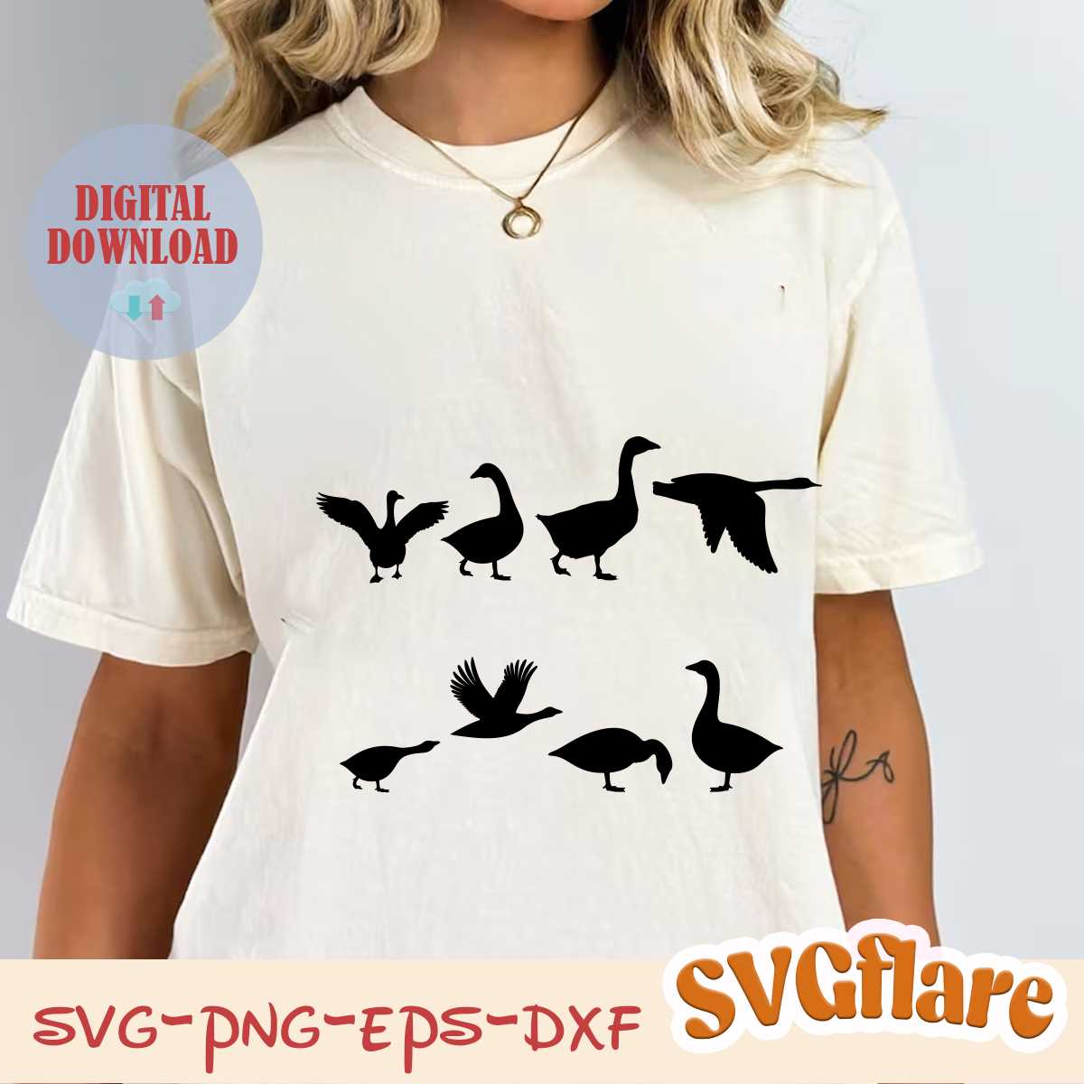 Goose Svg, Svg Files for Cricut, Goose Silhouette, Goose Cut | Inspire ...