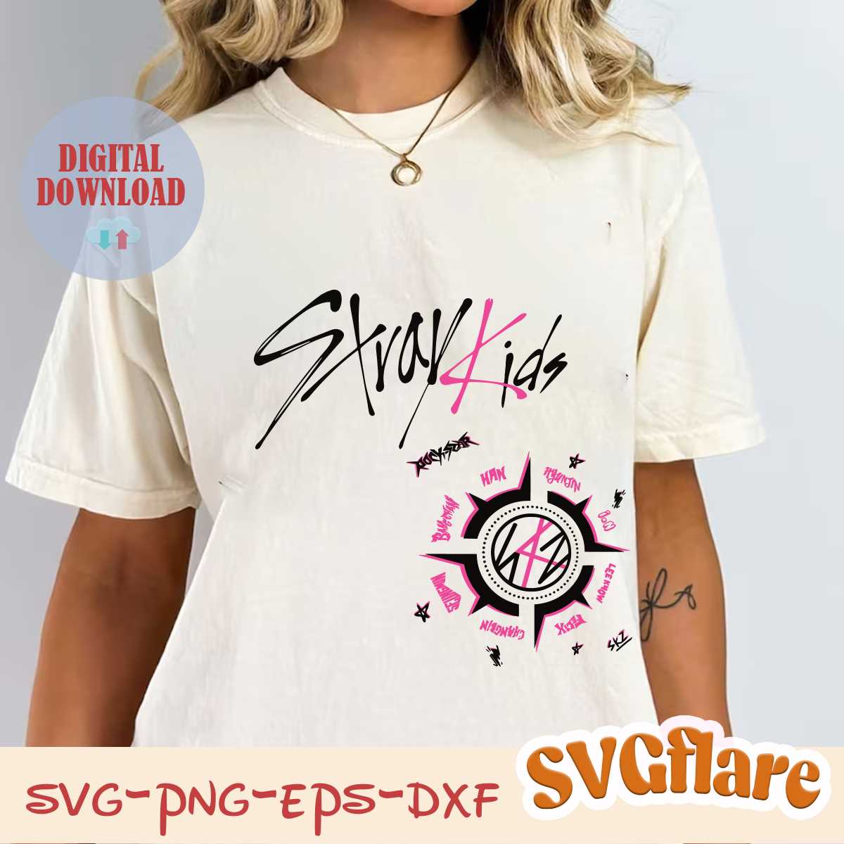 Vintage Stray Kids Members ROCKSTAR Album SVG Cricut Files - Inspire Uplift