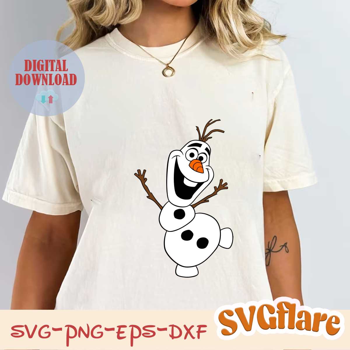 Olaf SVG, easy cut file for Cricut, layered by colour | Inspire Uplift