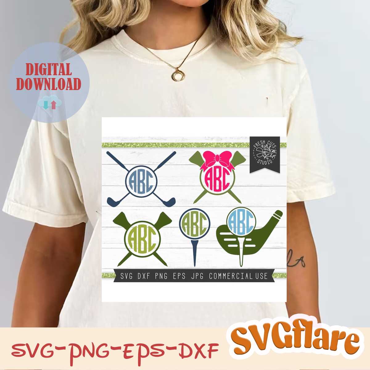Golf Monogram SVG Cut Files for Cricut, Golfing Silhouettes, | Inspire ...