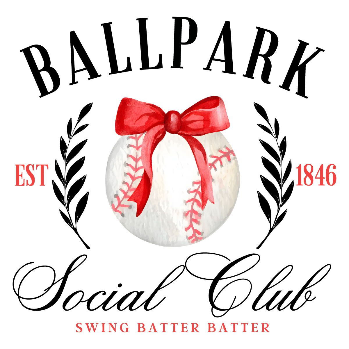 Retro Ballpark Social Club Est 1846 Baseball PNG | Inspire Uplift