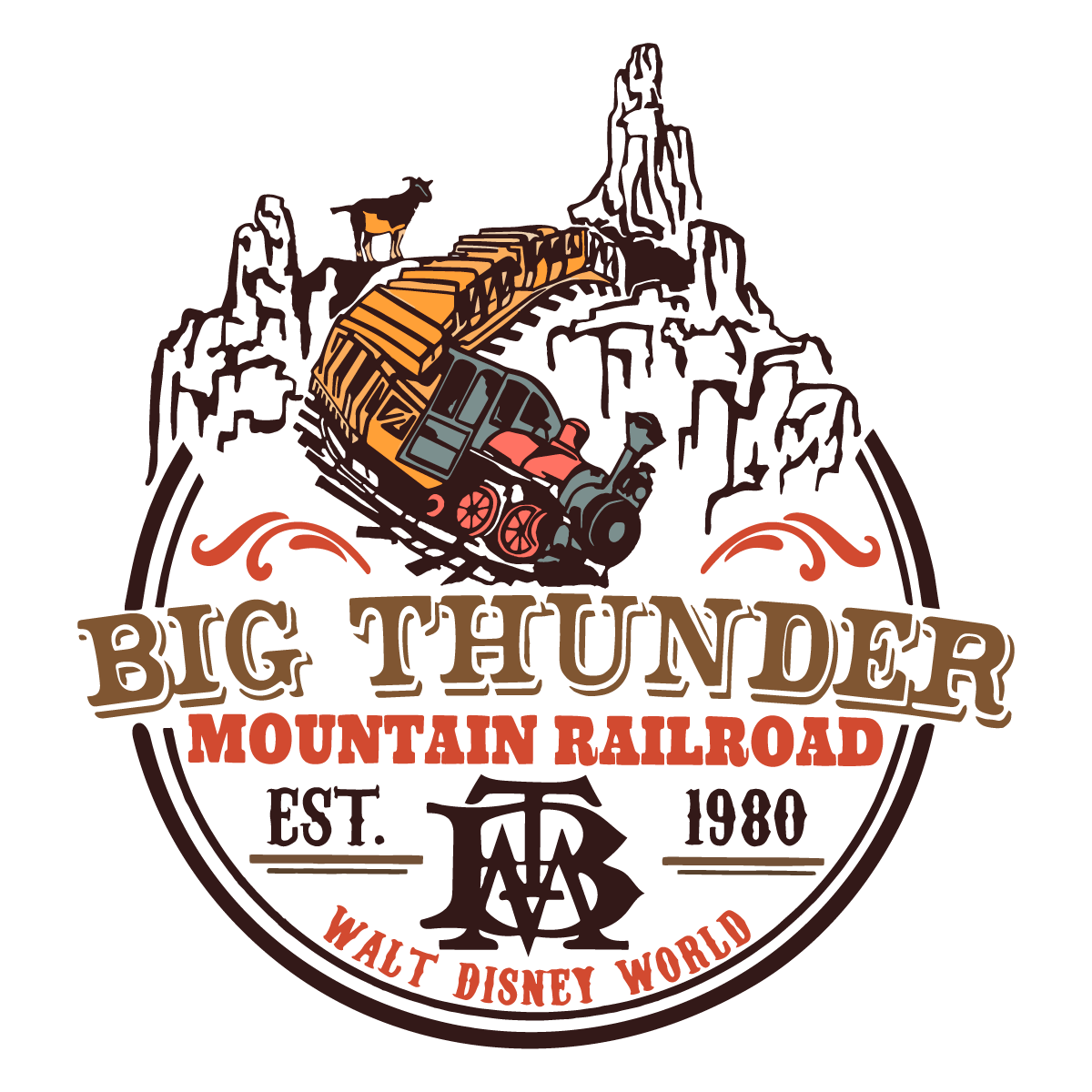 Disney Big Thunder Mountain Railroad Est 1980 SVG3 | Inspire Uplift